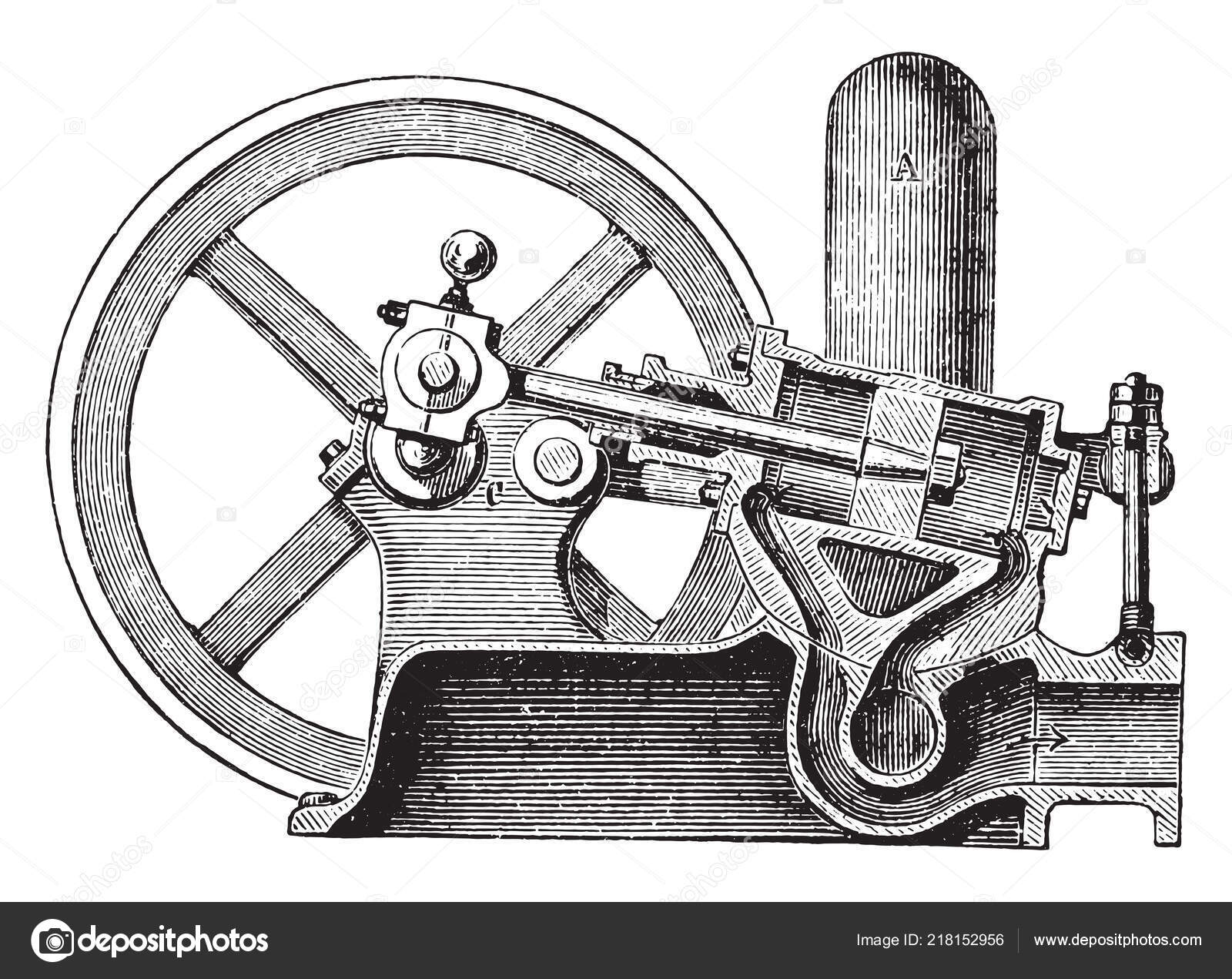 Pressurized Water Oscillating Motor Vintage Engraved Illustration ...