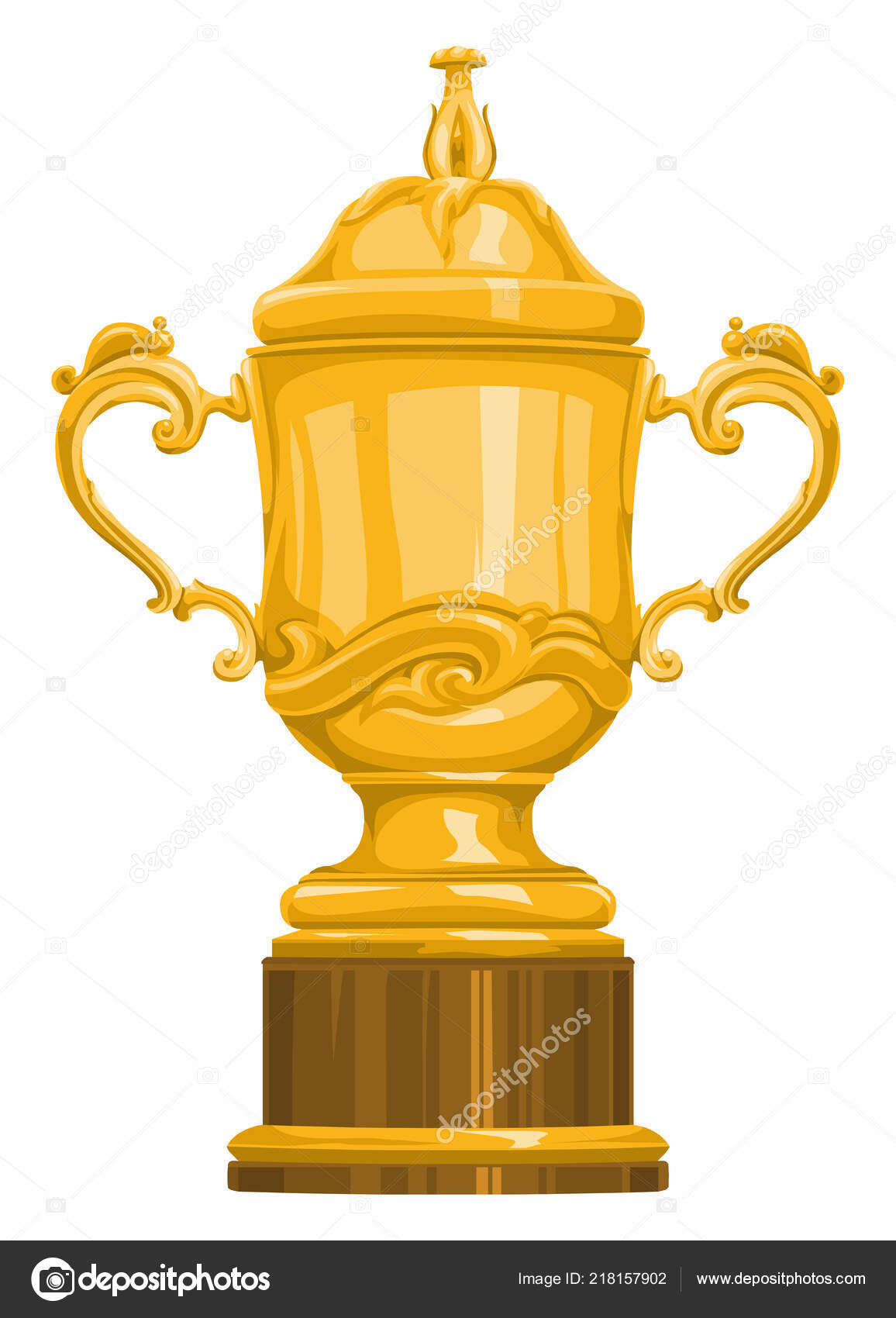 Vector Illustration Gold Trophy Stock Illustration by ©Morphart #218157902