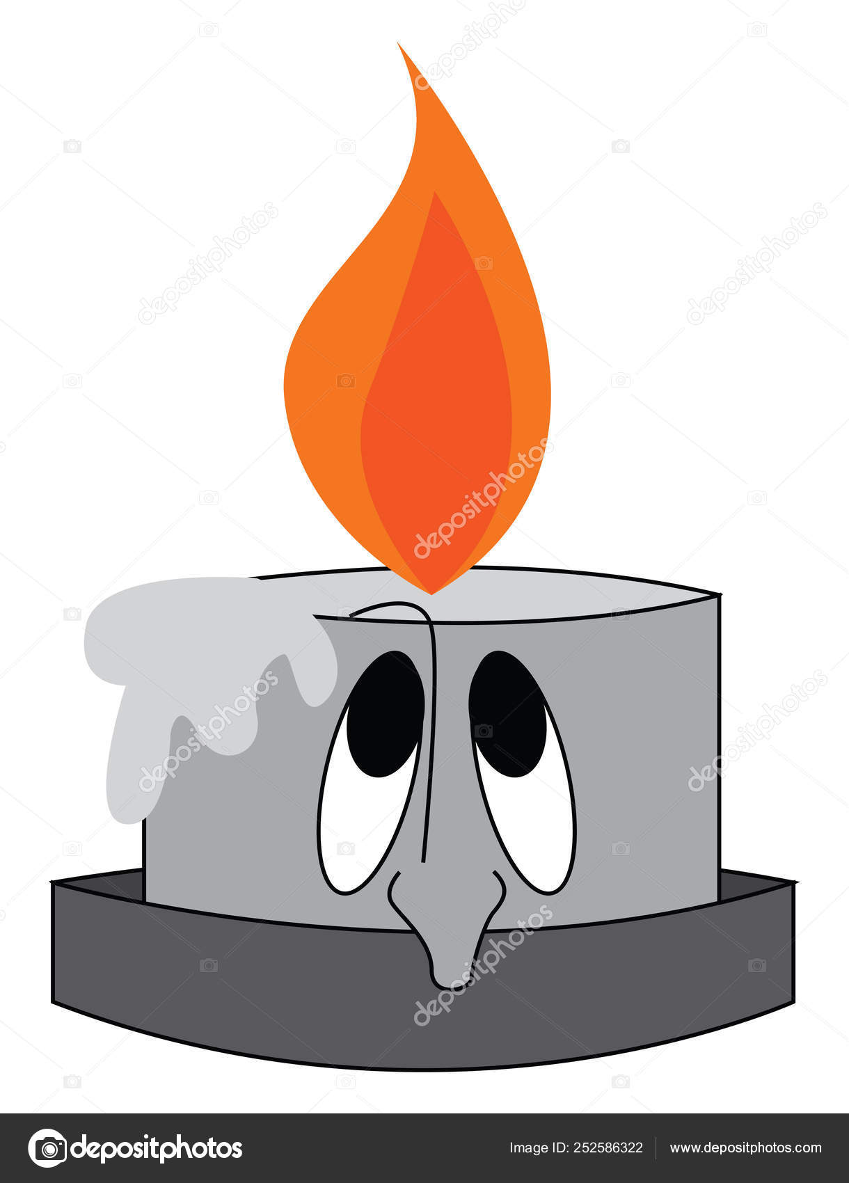 A red burning candle vector or color illustration Stock Vector Image by ...