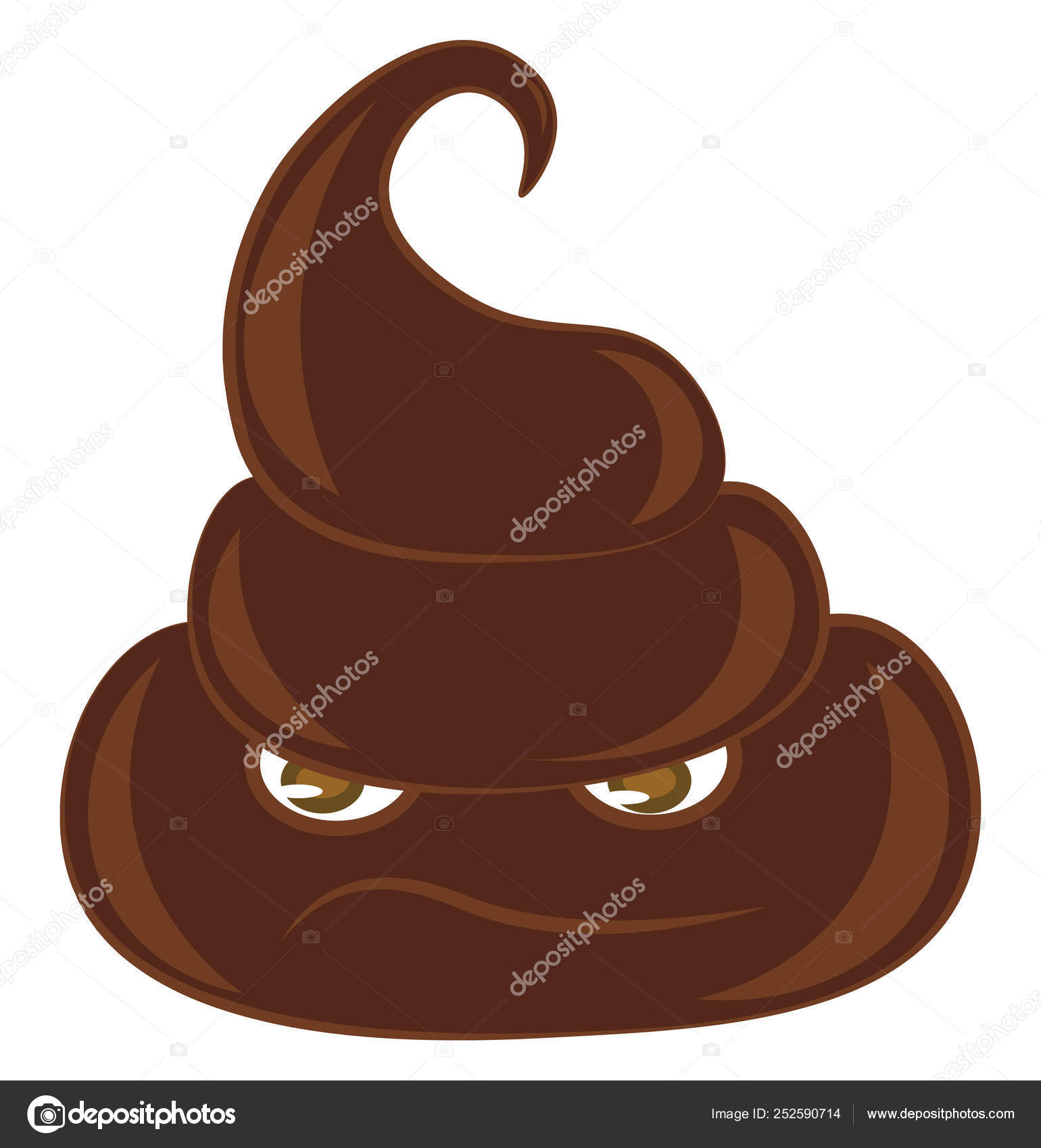 Montón de vector de caca marrón o ilustración de color vector, gráfico ...