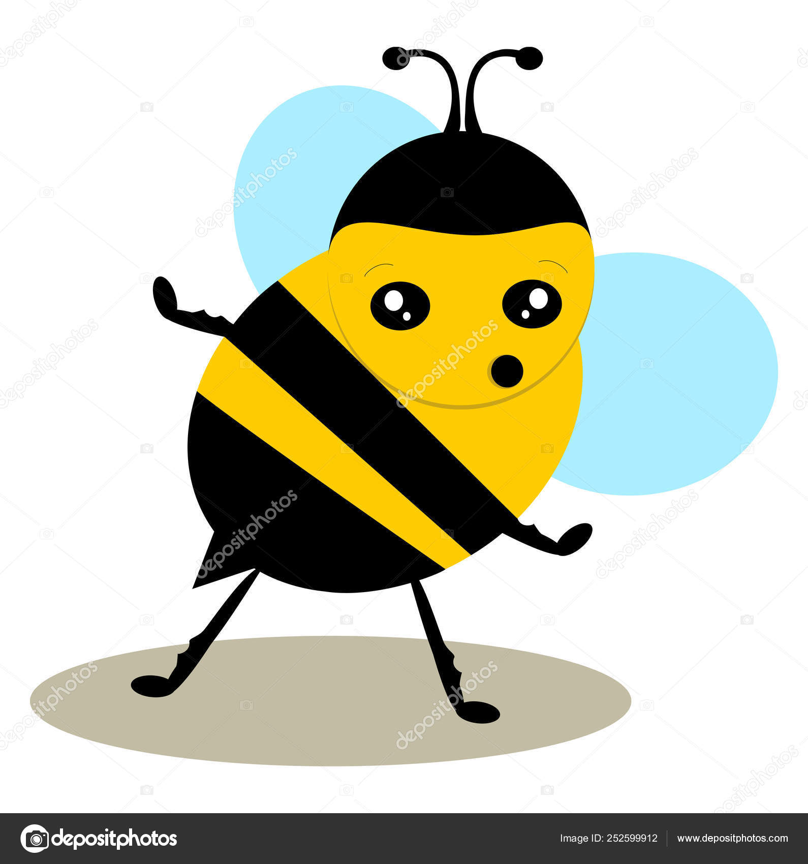 Bee vector color illustration. Stock Vector by ©Morphart 252599912