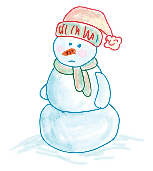 Sad snowman Vector Art Stock Images | Depositphotos