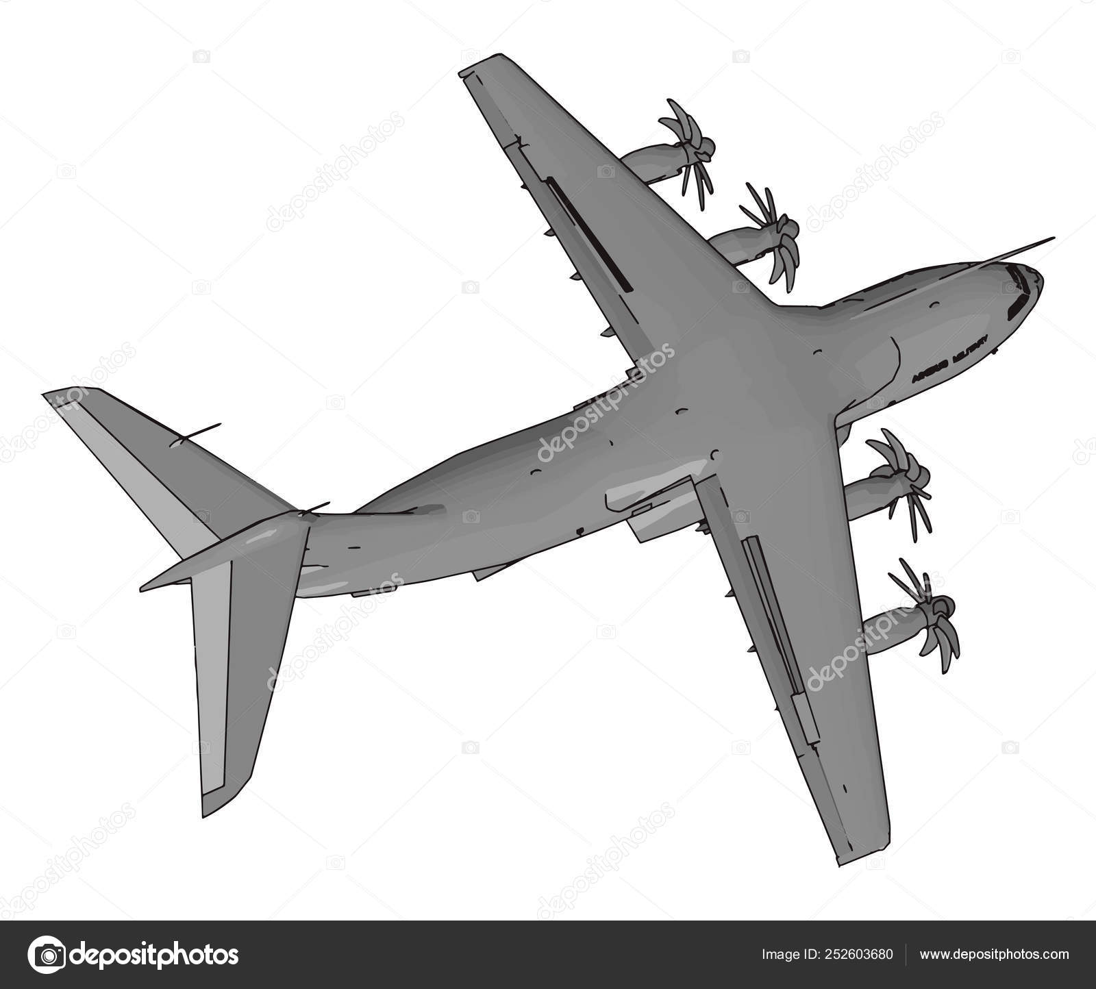 Powered aircraft its working vector or color illustration Stock Vector ...