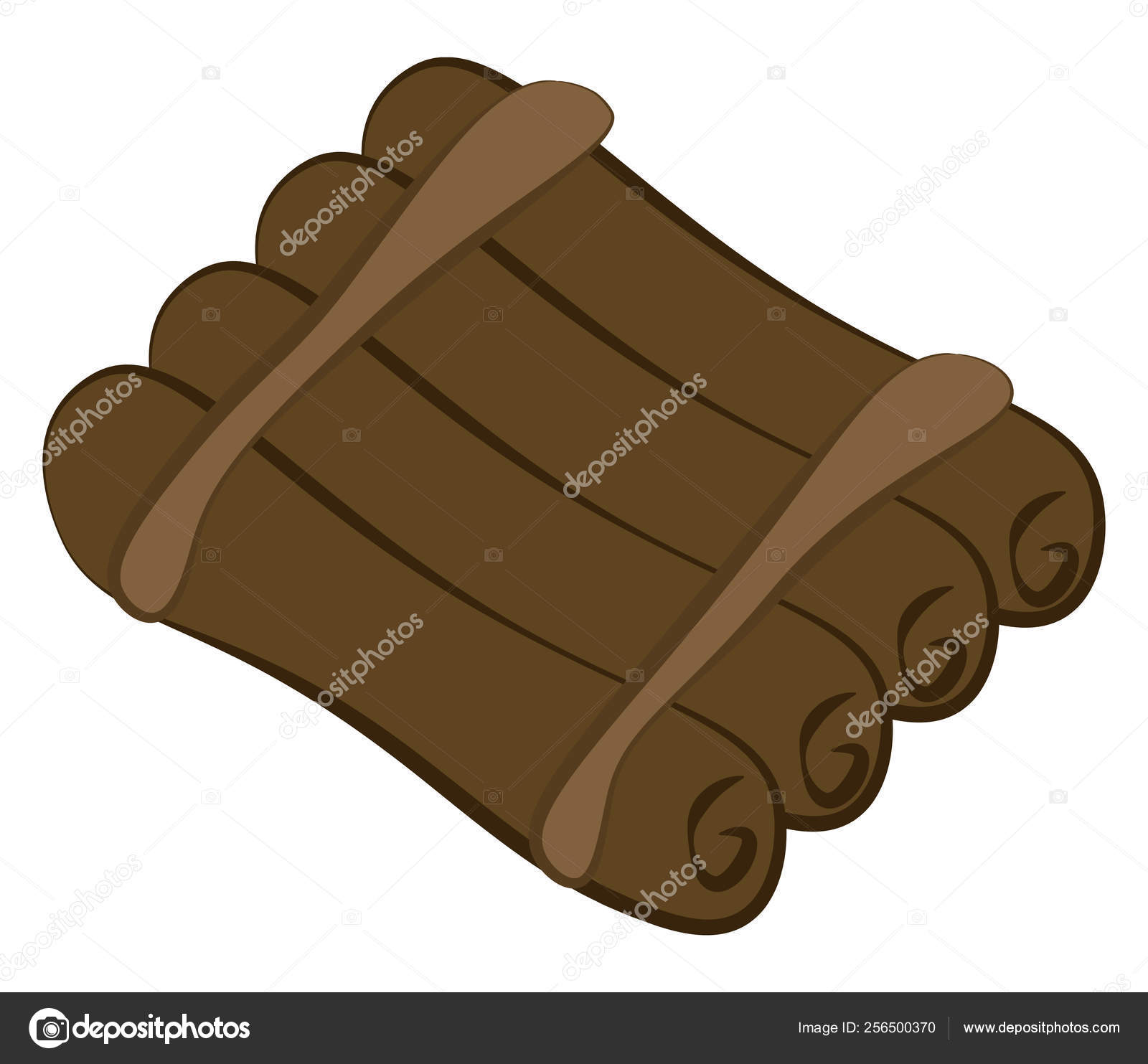 Vector Balsa Flotante Madera Ilustración Color Vector de stock por ...