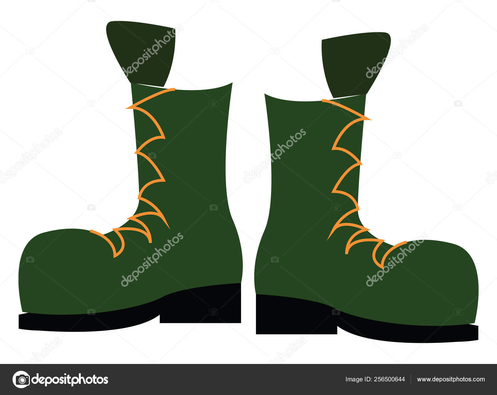 Soldiers Boot Vector Isolated White Background Stock Vector Image by ...