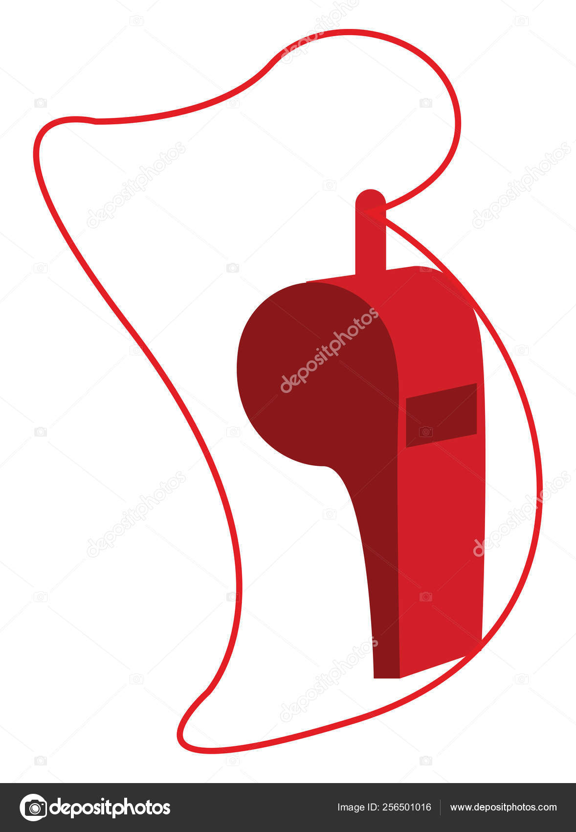 Red Whistle String Vector Color Illustration ⬇ Vector Image by ...