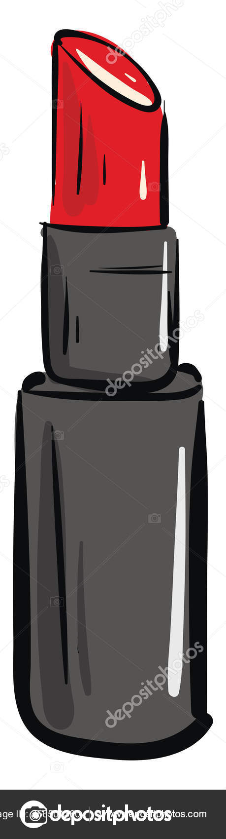 Red Lipstick Vector Illustration White Background Stock Vector by ...