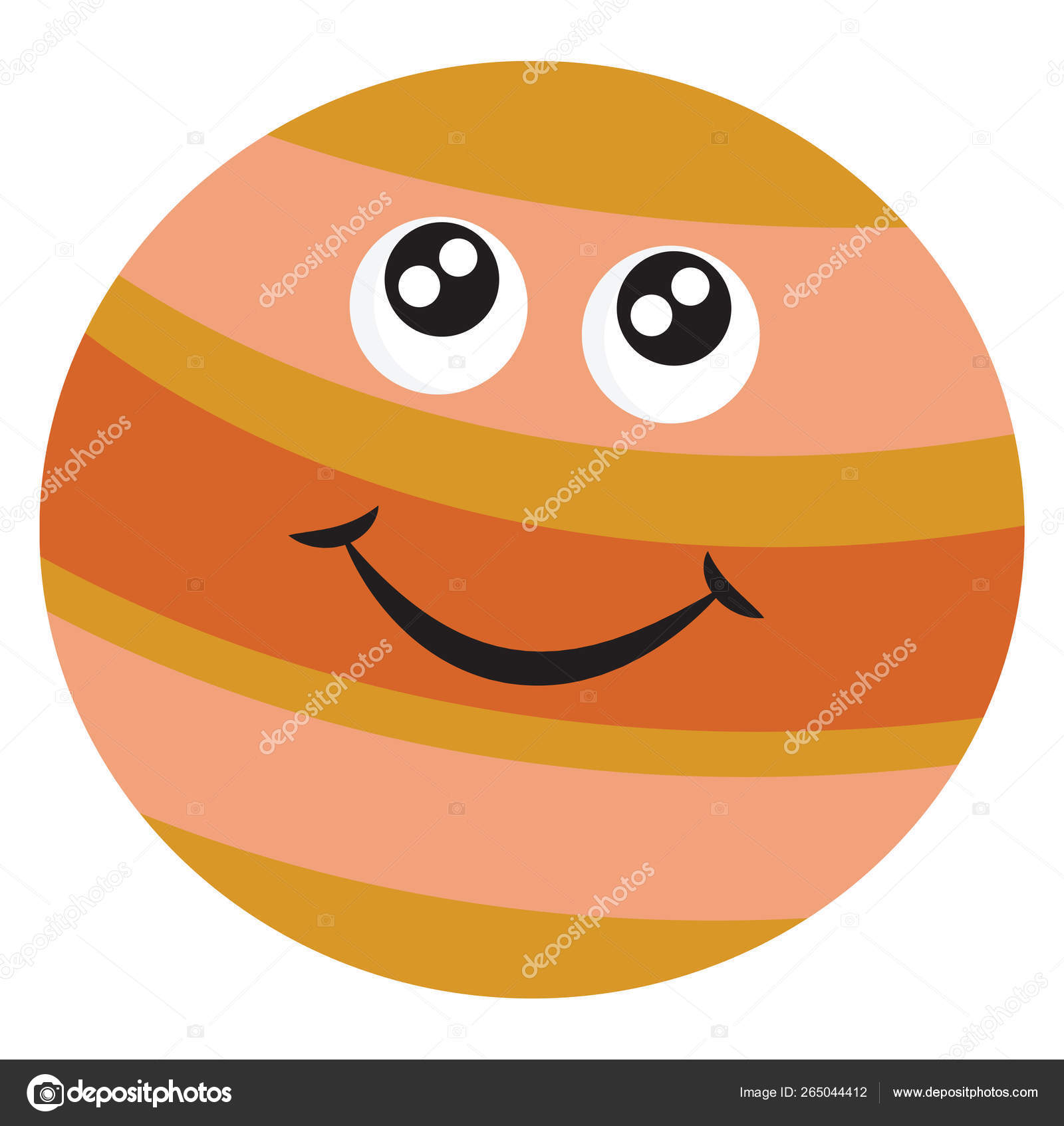 Sketch Big Planet Called Jupiter Smiley Vector Color Drawing ...