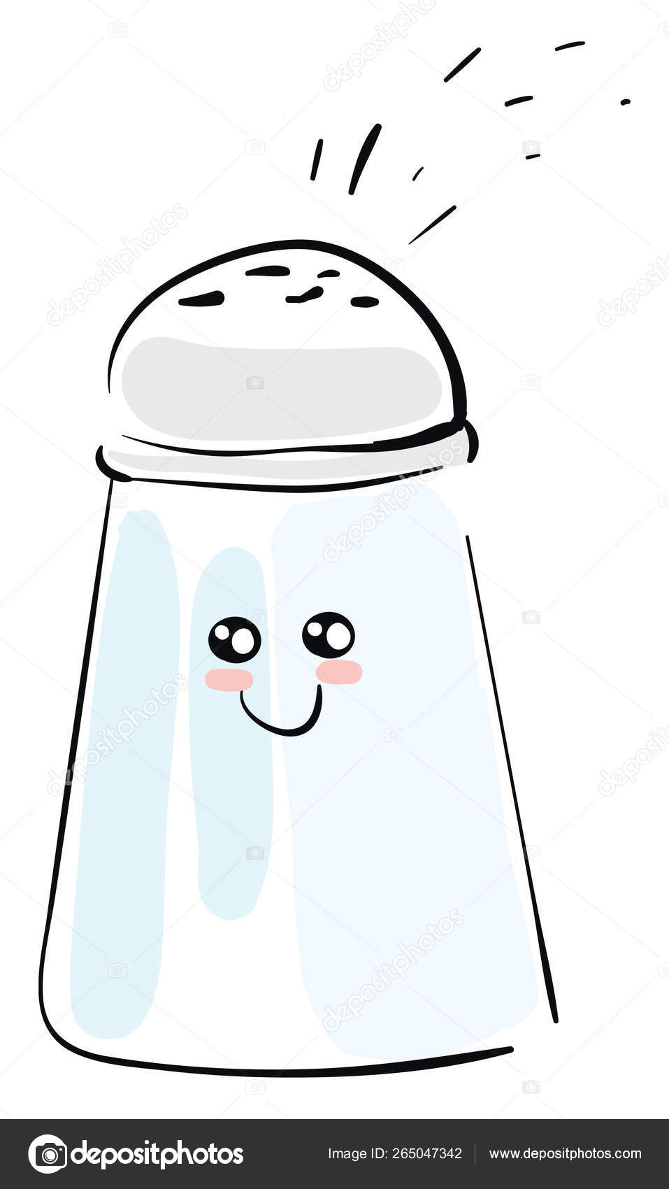 Emoji of a cute salt shaker vector or color illustration Stock Vector ...