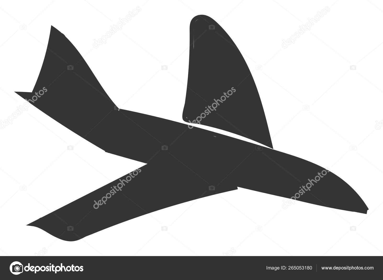 A black airplane vector or color illustration Stock Vector Image by ...