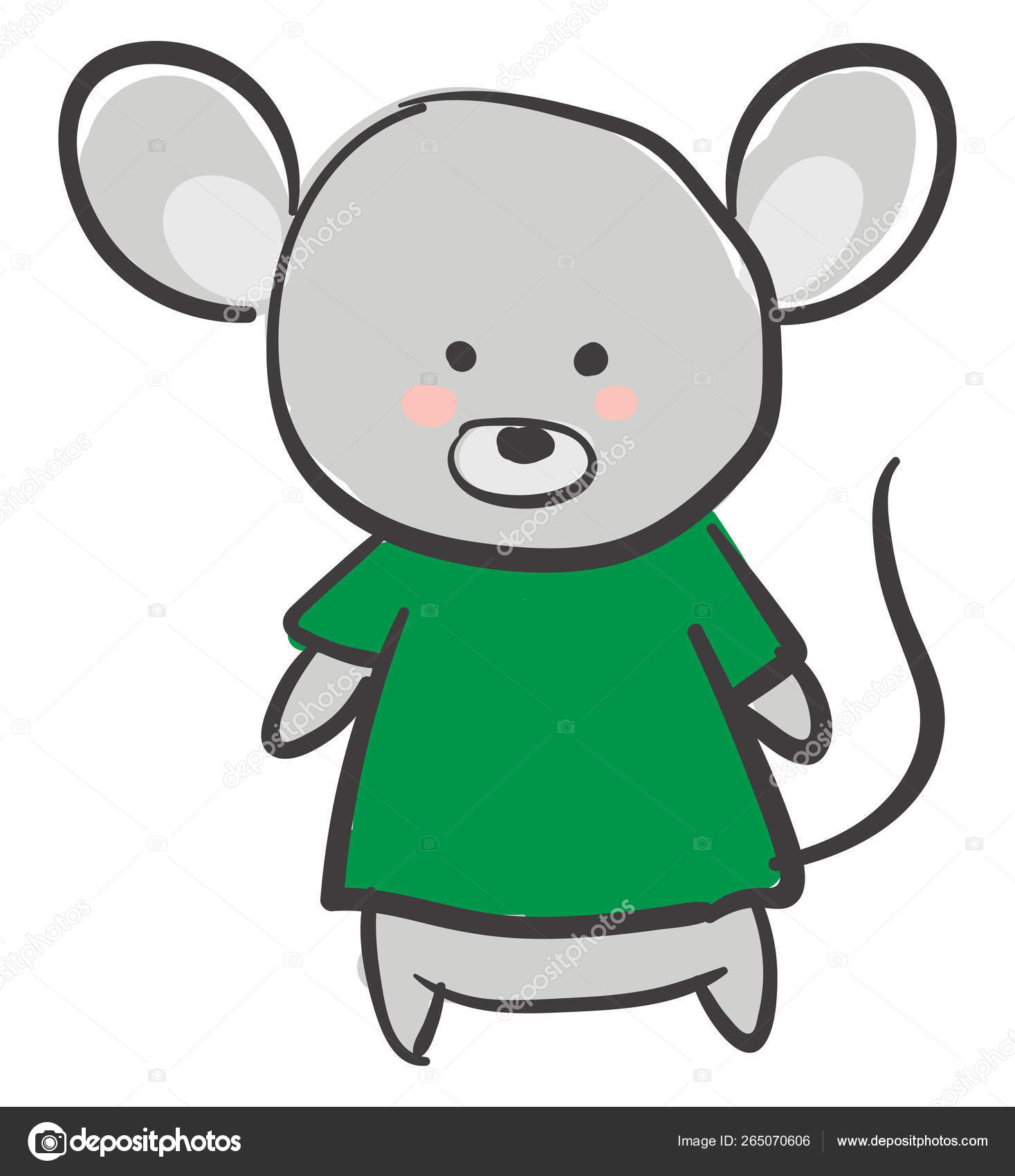 How To Draw A Mouse Standing Up