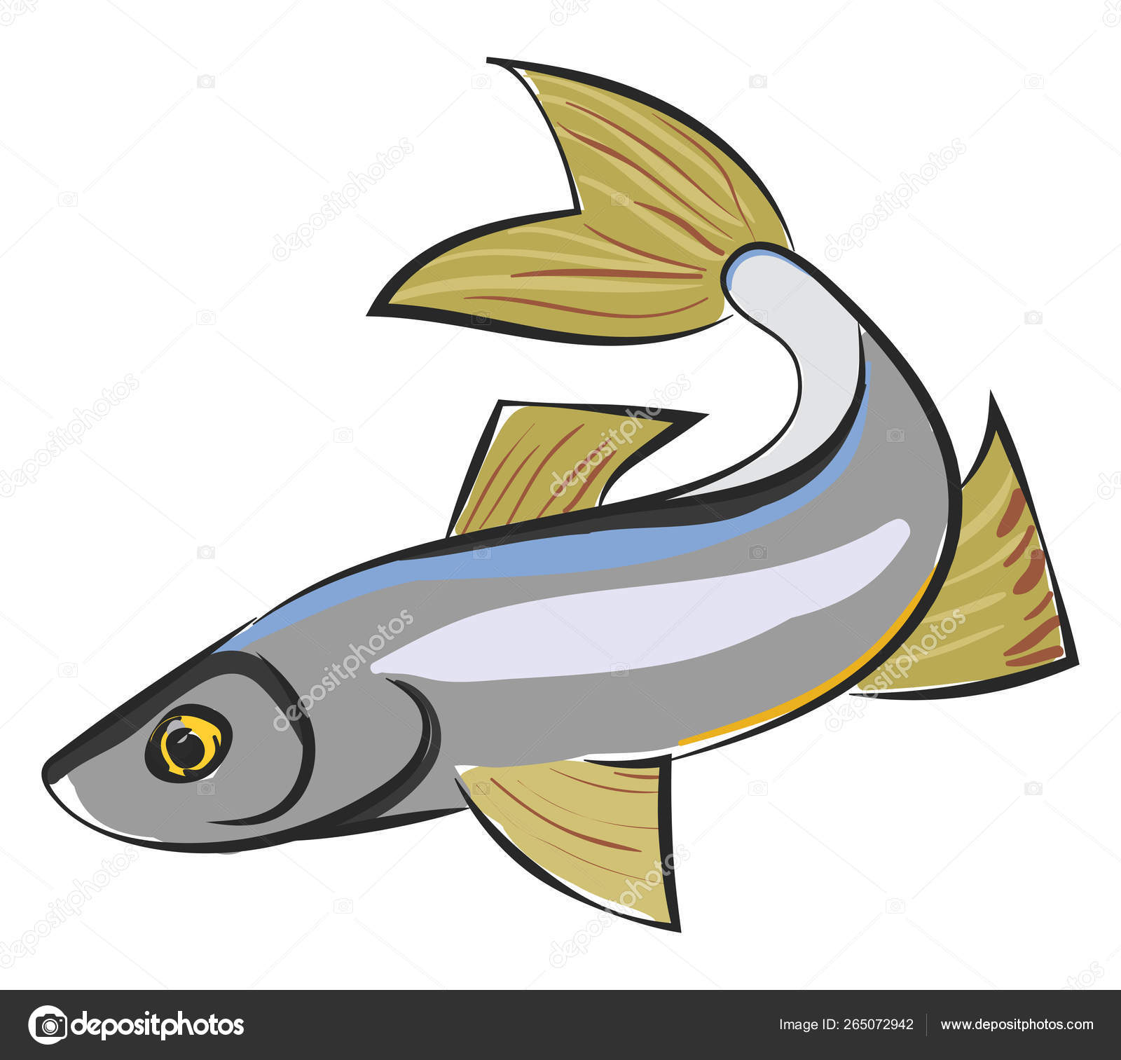 Clipart of a sig fish vector or color illustration Stock Vector Image ...