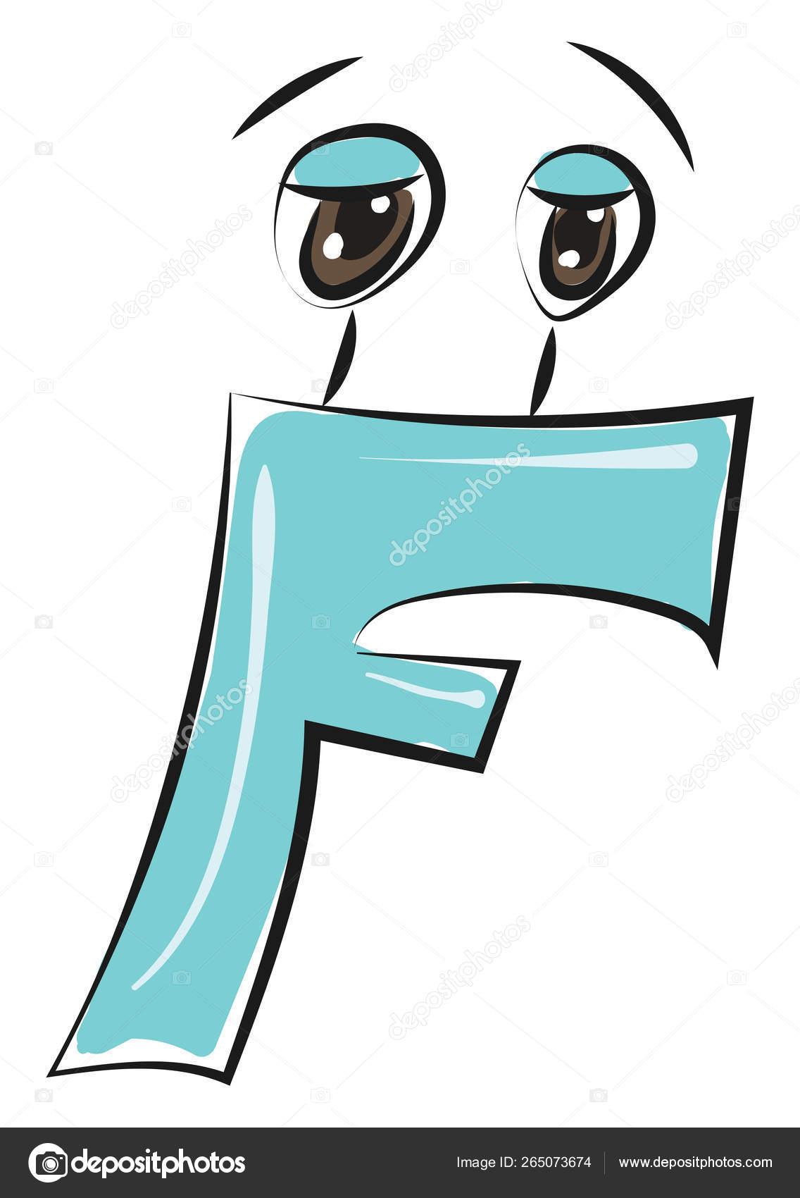 Letter F alphabet emoji vector or color illustration Stock Illustration ...