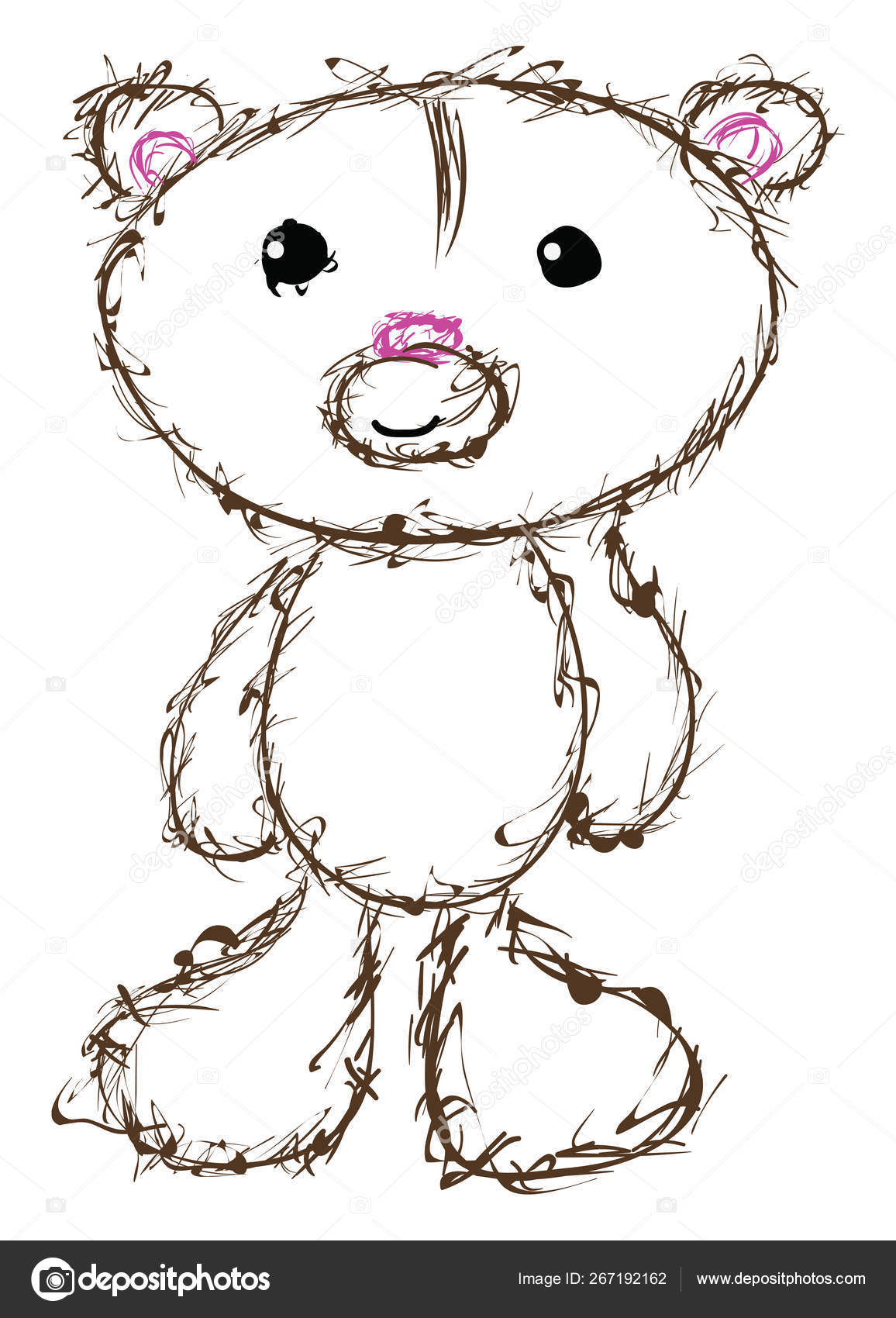 Un oso feo, vector o ilustración en color . vector, gráfico vectorial ...