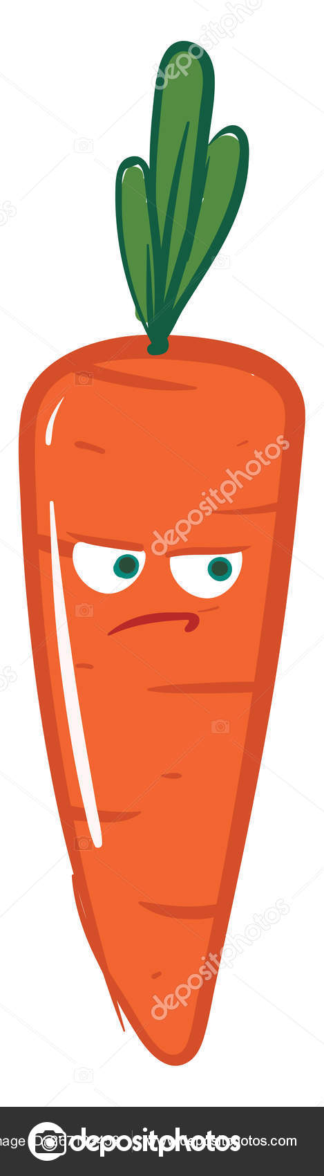 Evil carrot, vector or color illustration. Stock Vector Image by ...