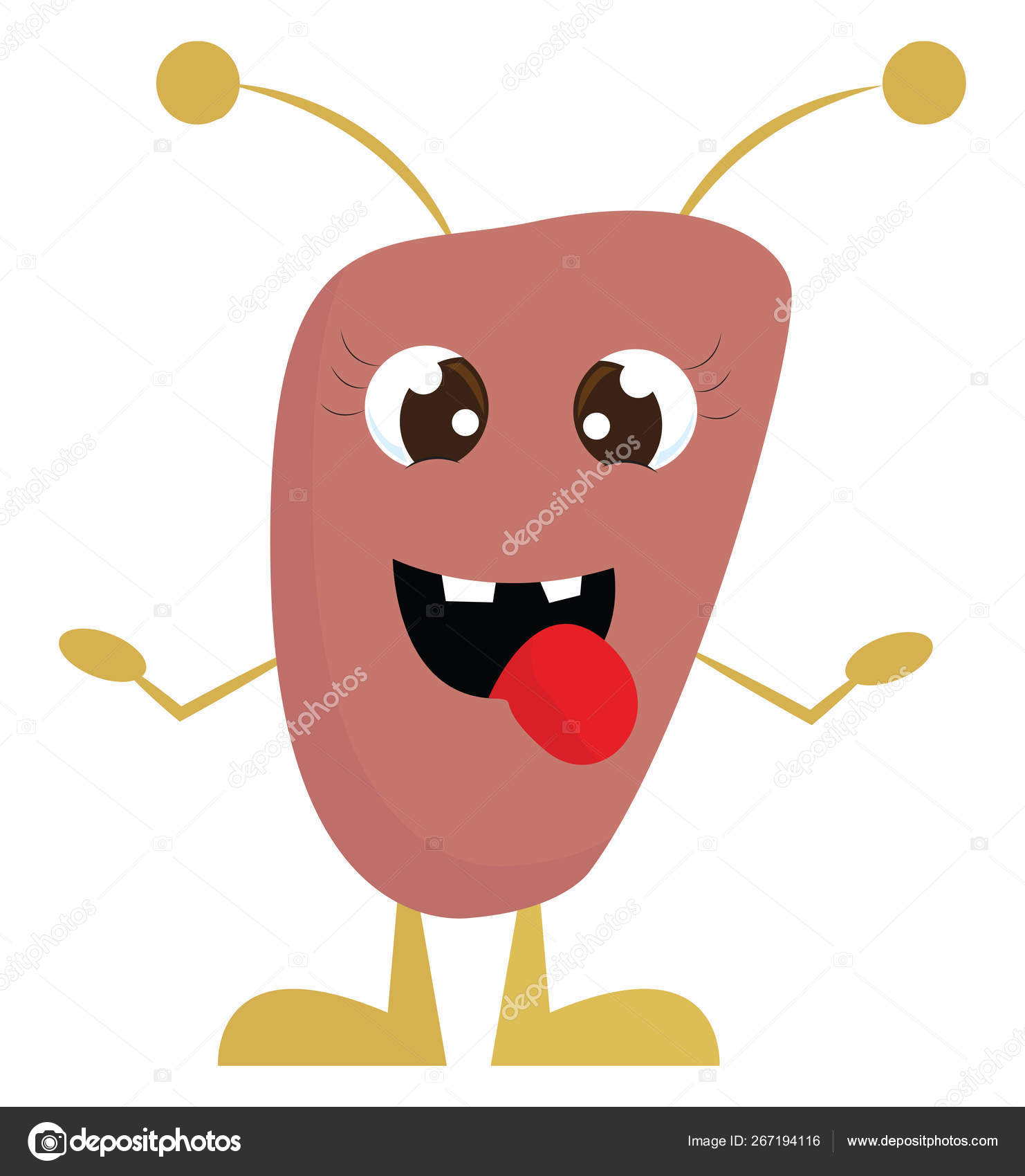 Happy monster, vector or color illustration. Stock Vector by ©Morphart ...