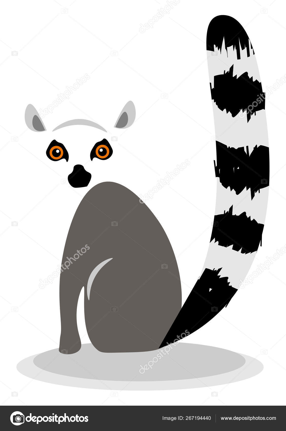 Lemur, vector or color illustration. Stock Vector by ©Morphart 267194440