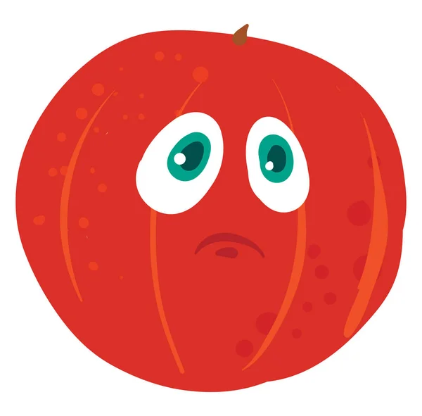 Sad Plum Illustration Vector White Background Stock Vector by ©Morphart ...