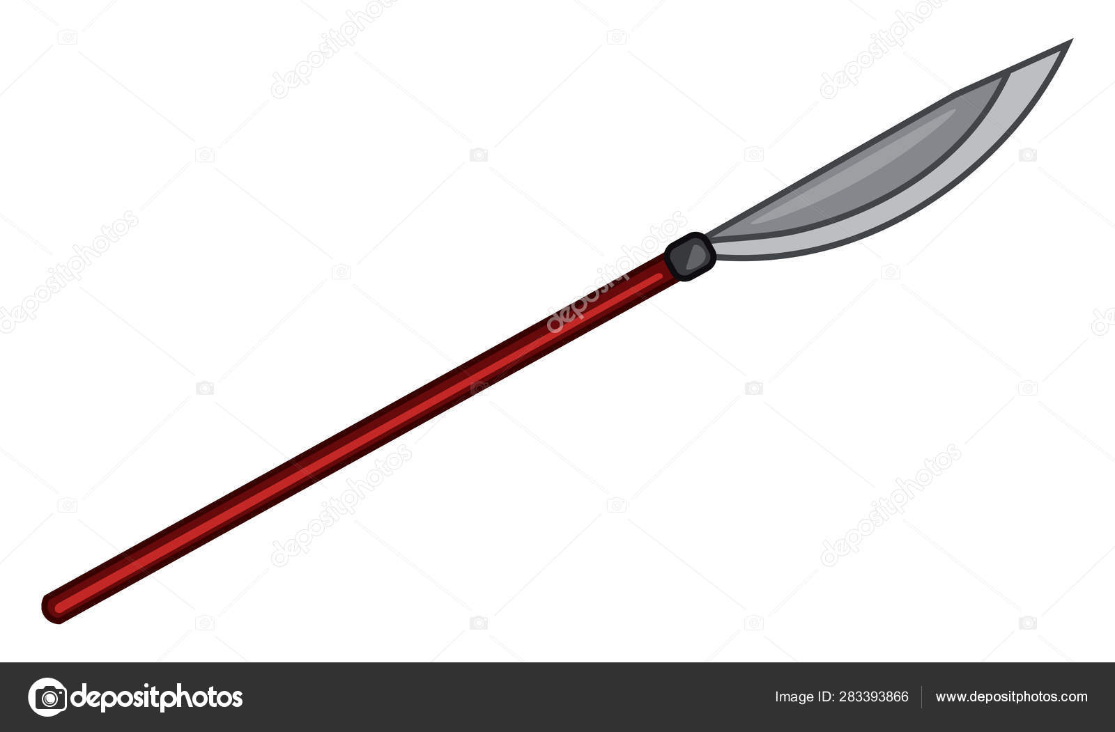 A Japanese spear, vector or color illustration. Stock Vector Image by ...