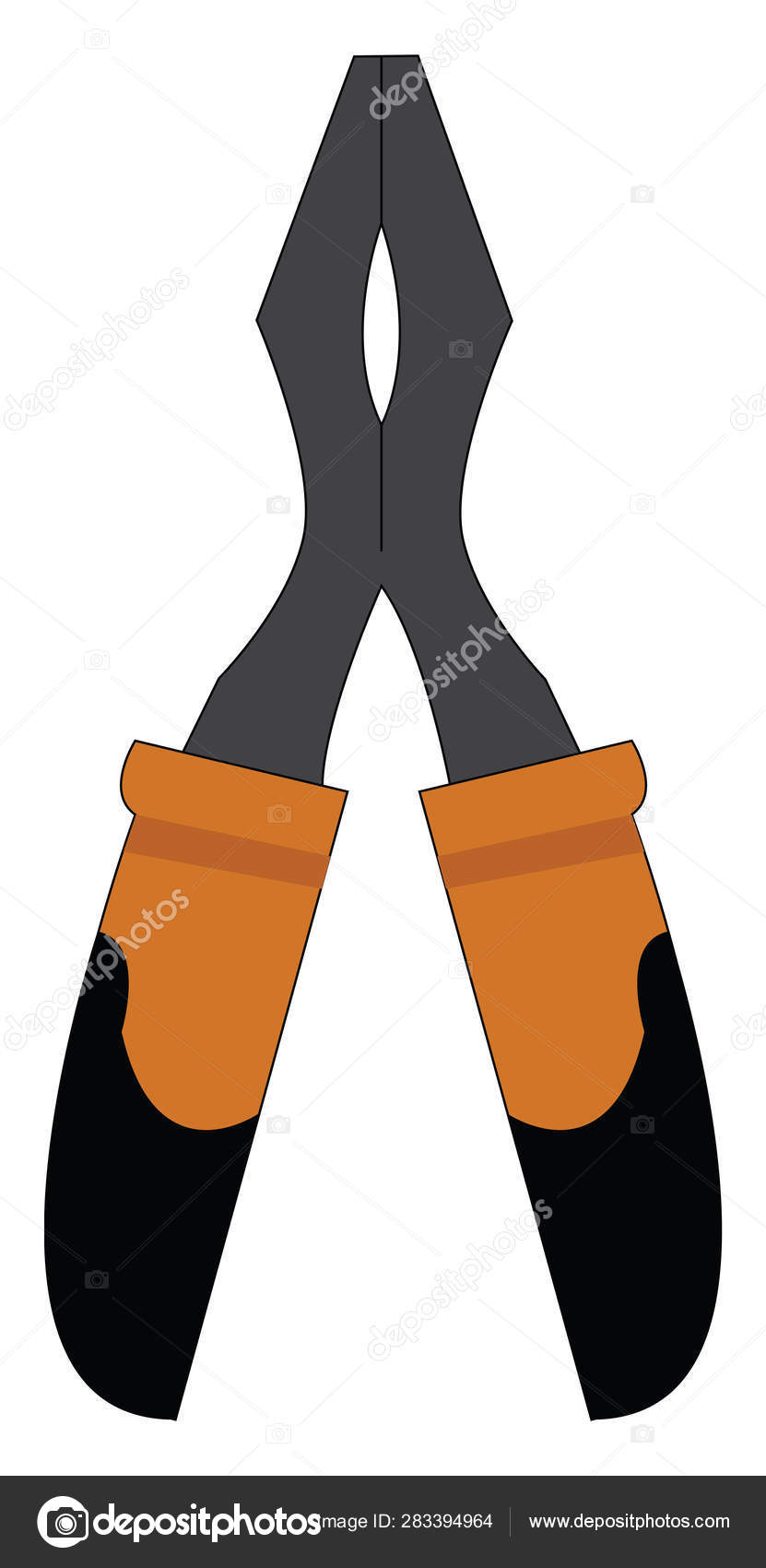 A brown pliier, vector or color illustration. Stock Vector Image by ...