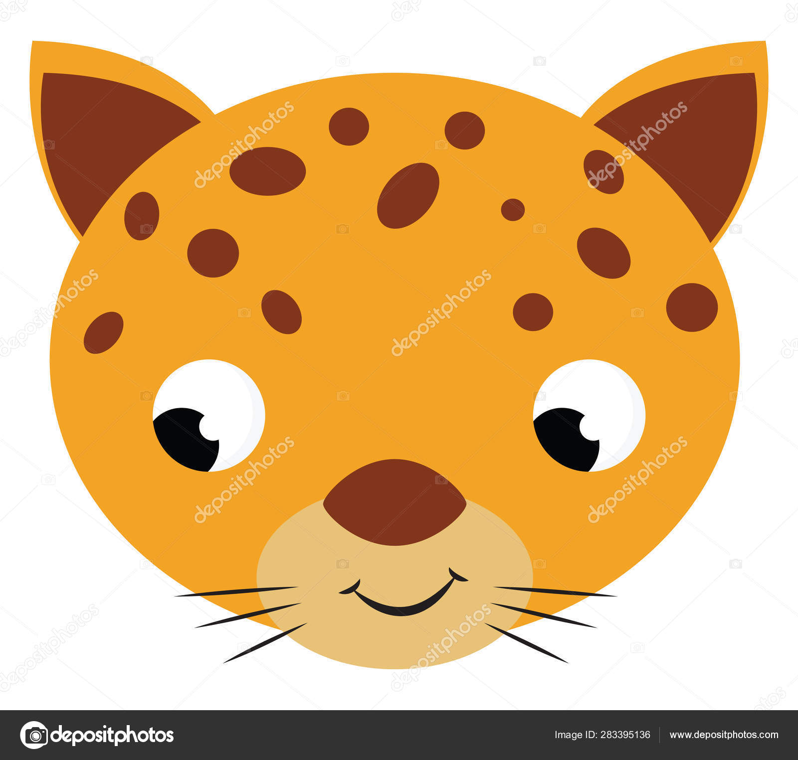 Cartoon Leopard Face