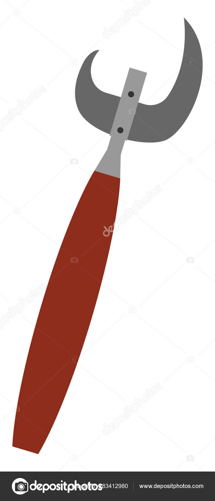 Can opener, illustration, vector on white background. Stock Vector ...