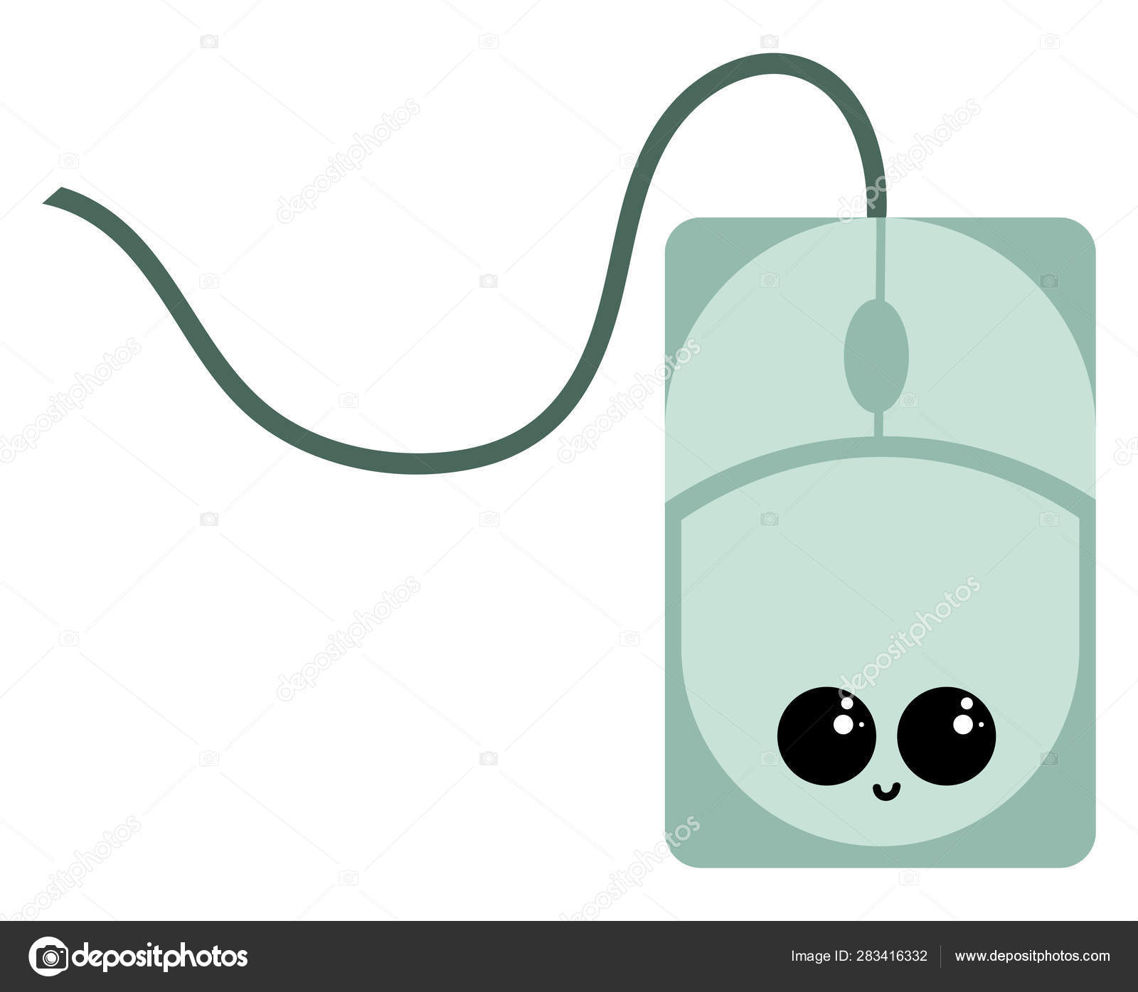 Blue computer mouse, illustration, vector on white background. Stock ...