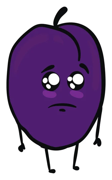 Sad Plum Illustration Vector White Background Stock Vector by ©Morphart ...