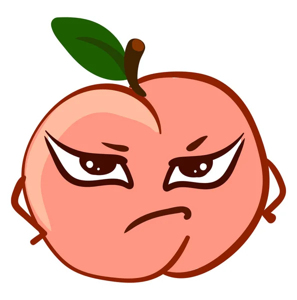 Angry plum, illustration, vector on white background. Stock Vector by ...