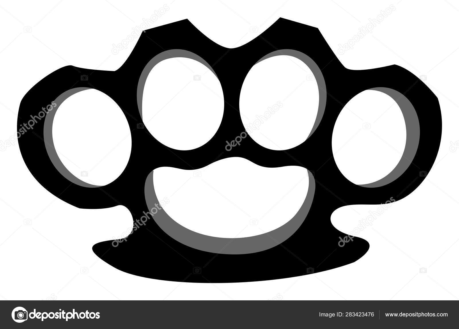 Black knuckles, illustration, vector on white background. Stock Vector ...