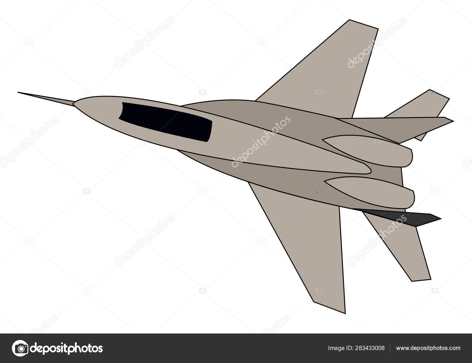 Fighter mig 29, illustration, vector on white background. Stock Vector ...