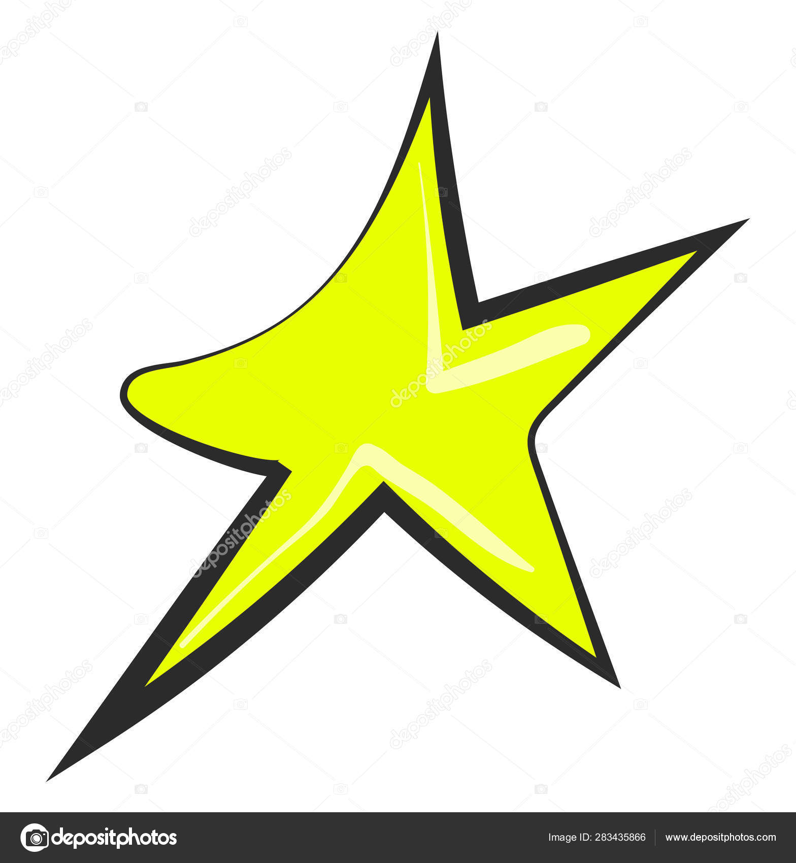 Yellow star, illustration, vector on white background. Stock Vector ...