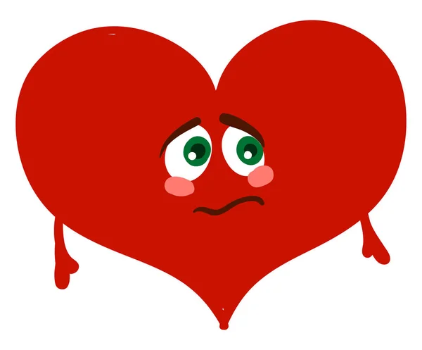 Emoji of a sad rose-colored heart set on isolated white backgrou Stock ...