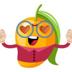 Shocked mango, illustration, vector on white background. Stock Vector ...