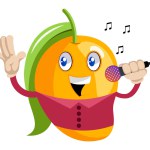 Shocked mango, illustration, vector on white background. Stock Vector ...