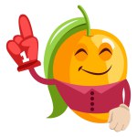 Shocked mango, illustration, vector on white background. Stock Vector ...