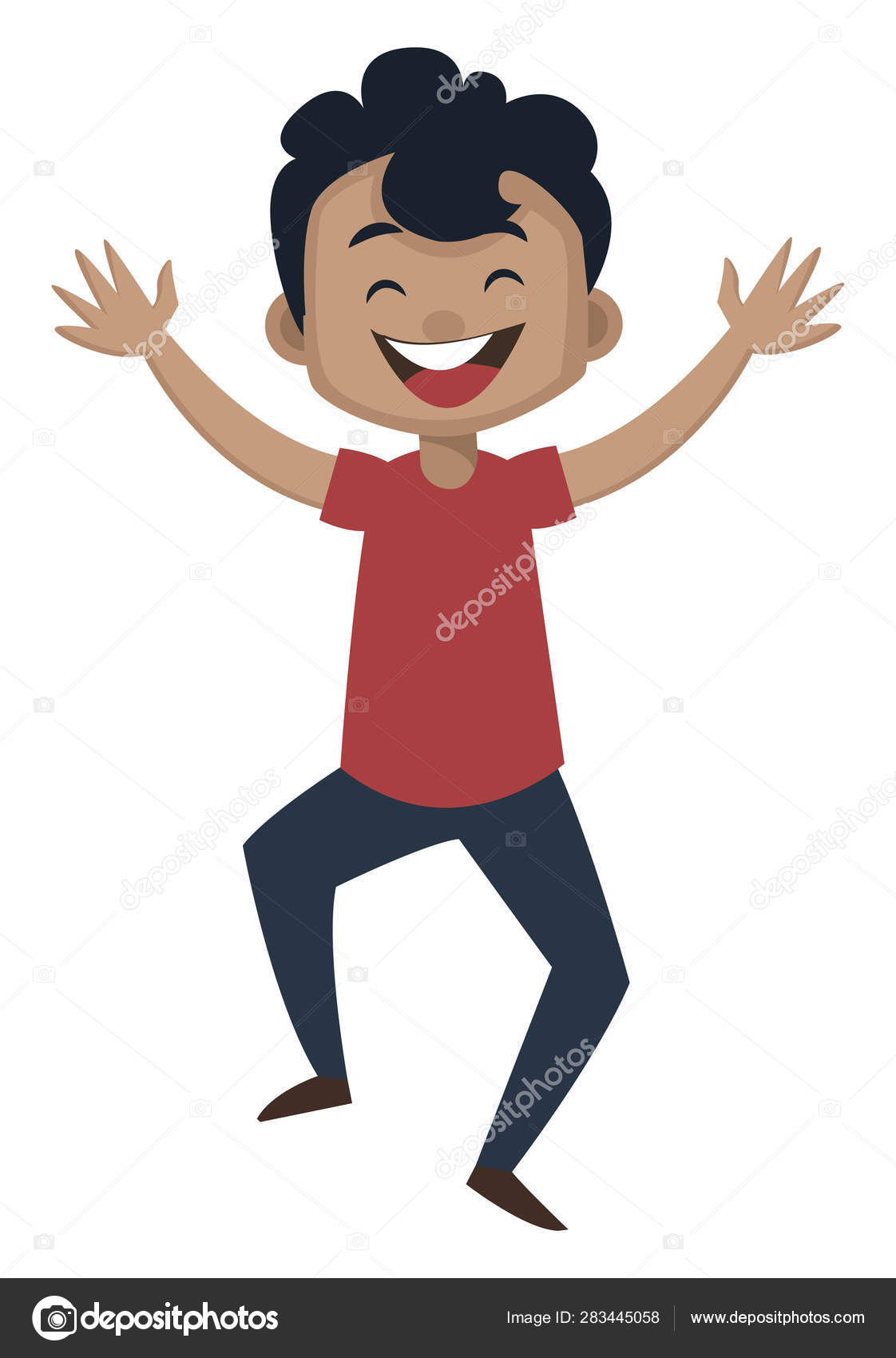 Feeling Relieved Cartoon Woman Feeling Happy Vector & Photo (Free