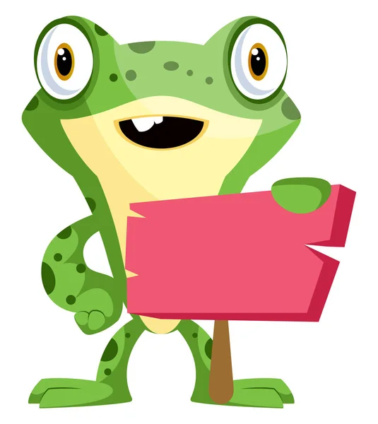 Rozkošná kreslená Žabička držící větev, ilustrace, vektor na Stock ...