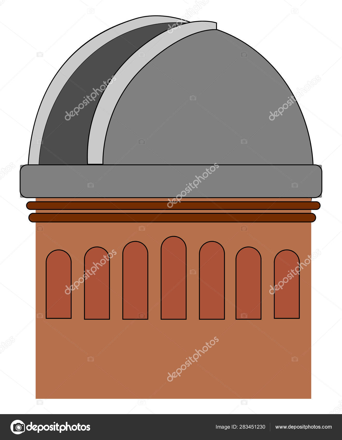 Observatory, illustration, vector on white background. Stock Vector ...