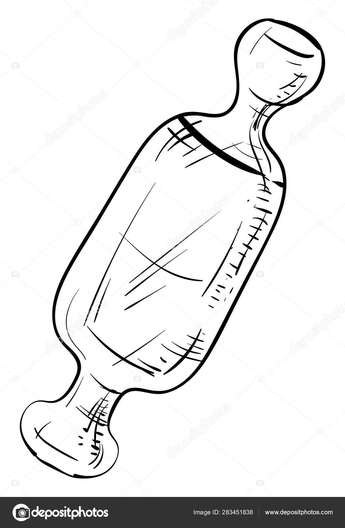 Dibujo del rodillo, ilustración, vector sobre fondo blanco . Vector de ...