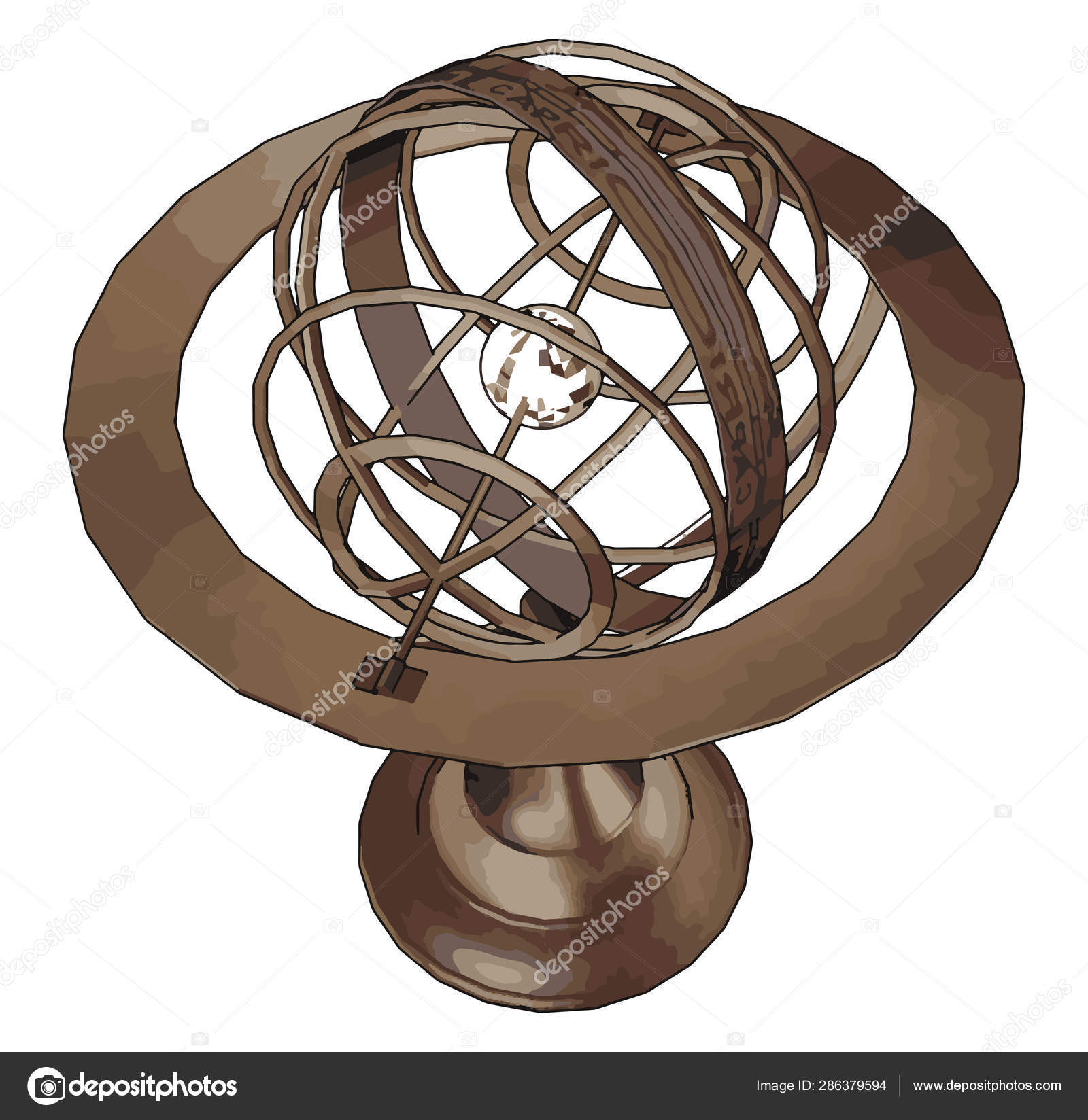 Bronze sculpture, illustration, vector on white background. Stock ...