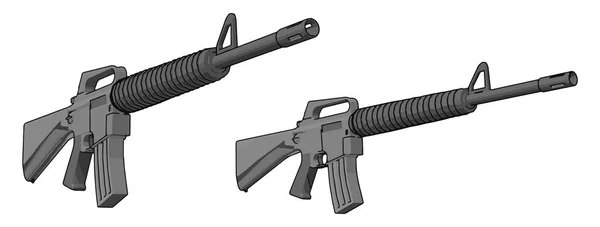 Vector Illustration White Background Military Rifle Stock Vector by ©Morphart 256496724