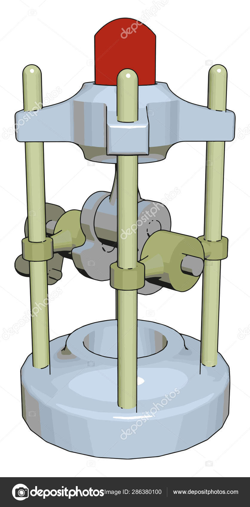 Gate valves, illustration, vector on white background. Stock Vector by ...