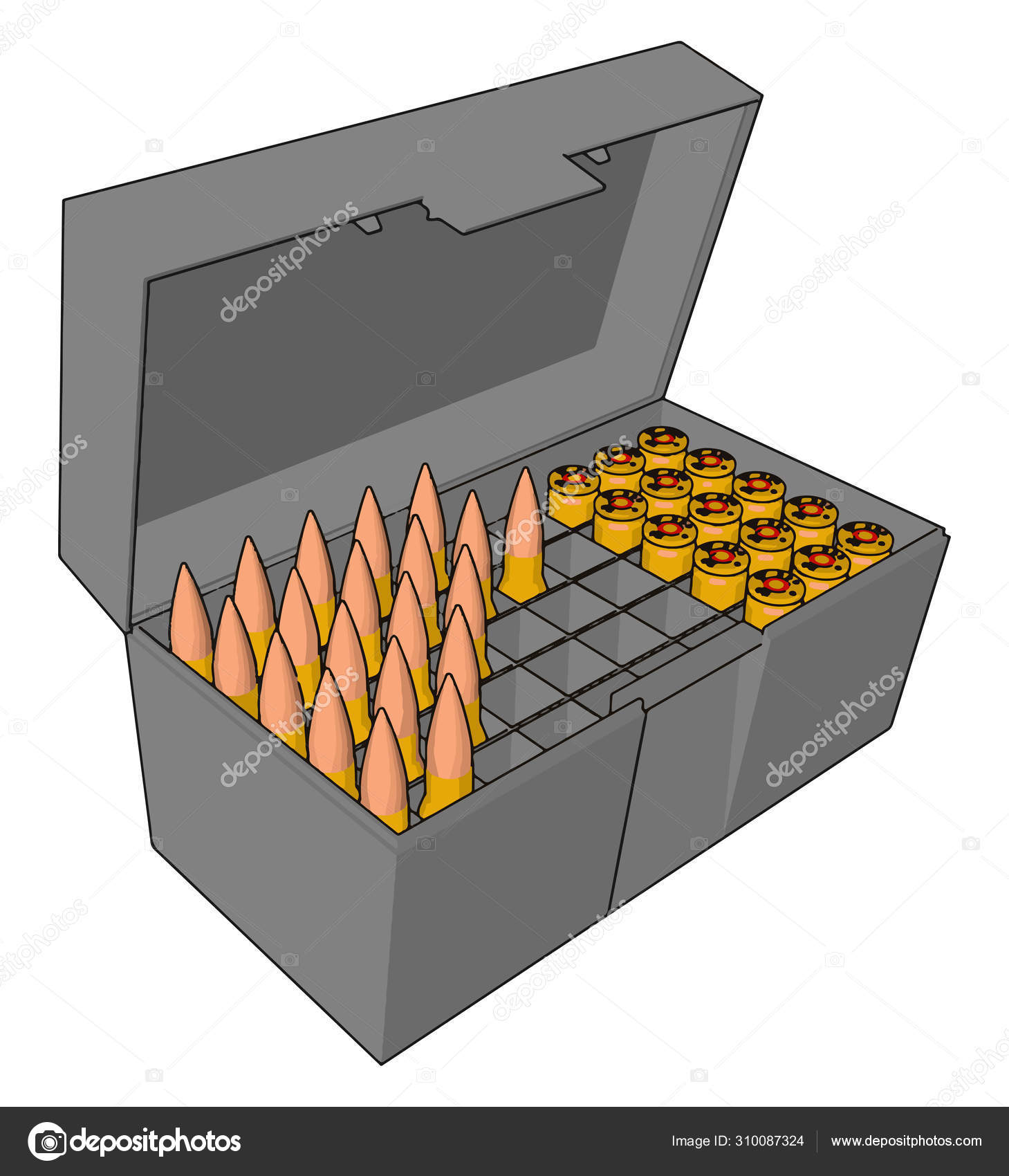 Bullets in box, illustration, vector on white background. Stock Vector ...