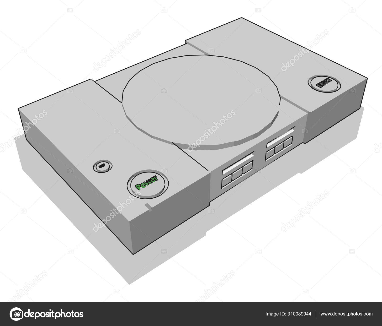 Console, illustration, vector on white background. Stock Vector by ...
