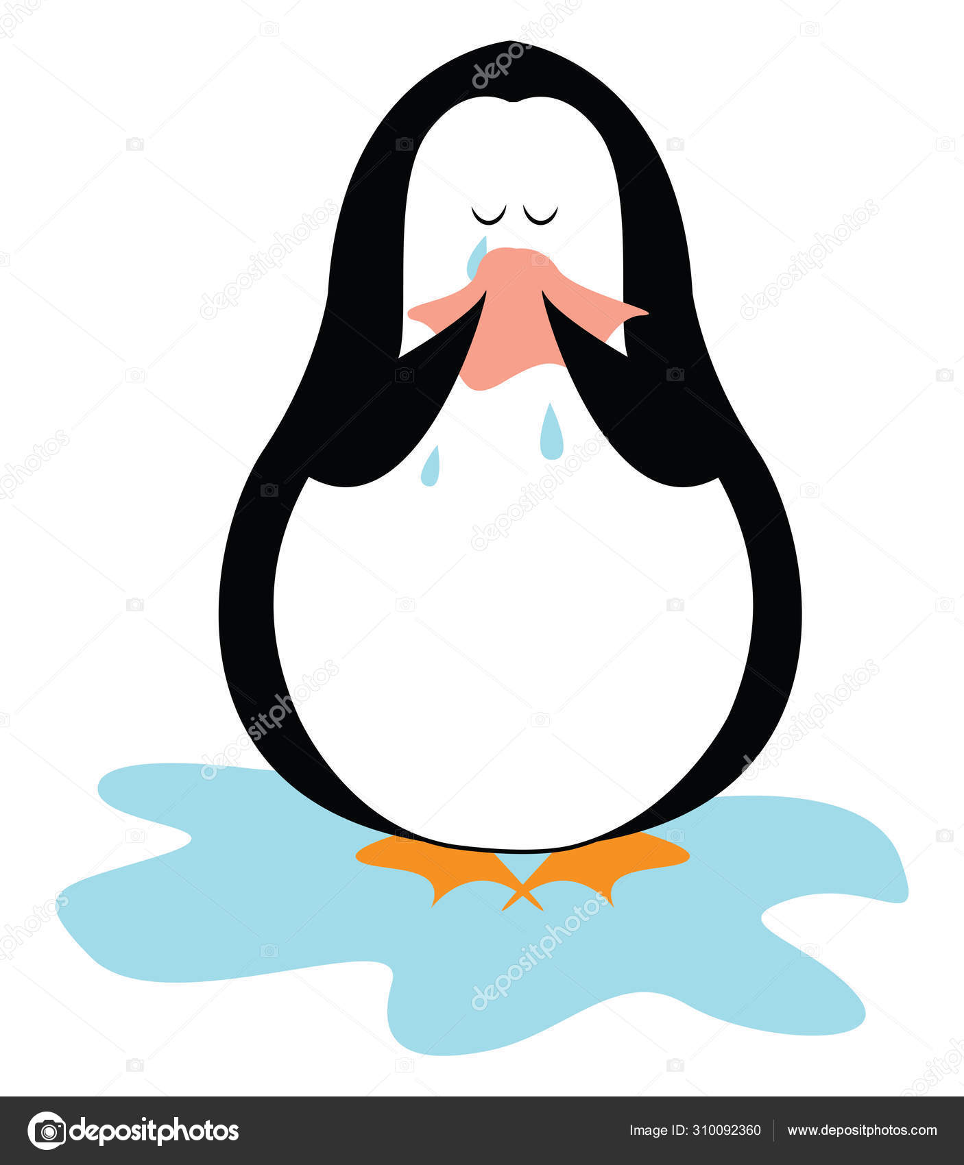 Crying Penguin Cartoon