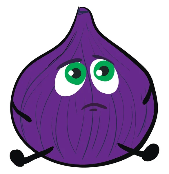 Scared Fig Illustration Vector White Background Stock Vector by ...