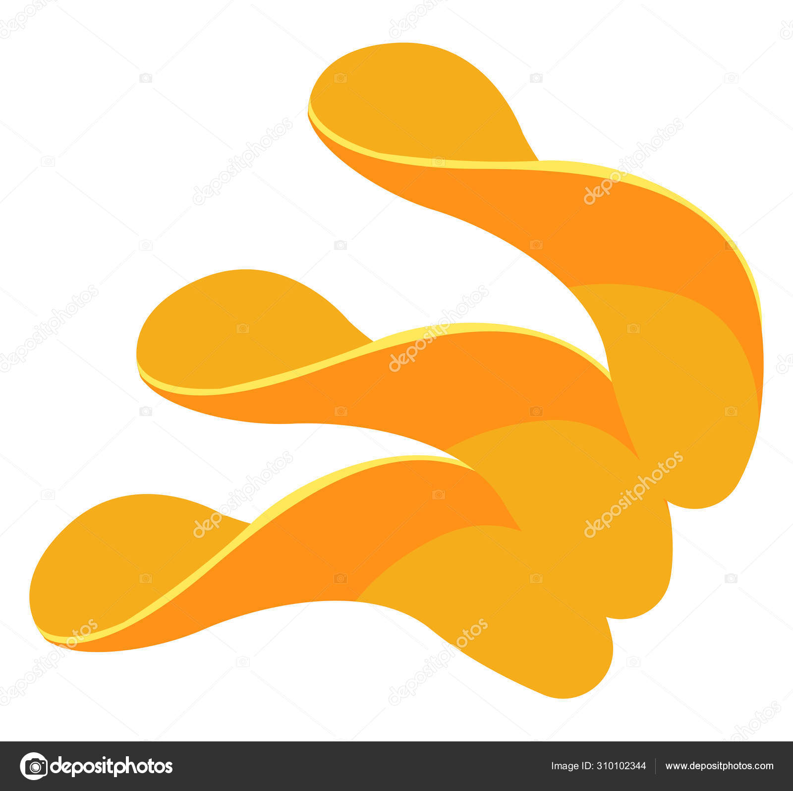 Chips, illustration, vector on white background. Stock Vector Image by ...