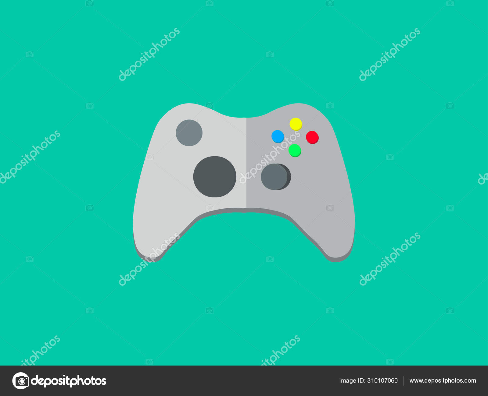 Joystick, illustration, vector on white background. Stock Vector by ...