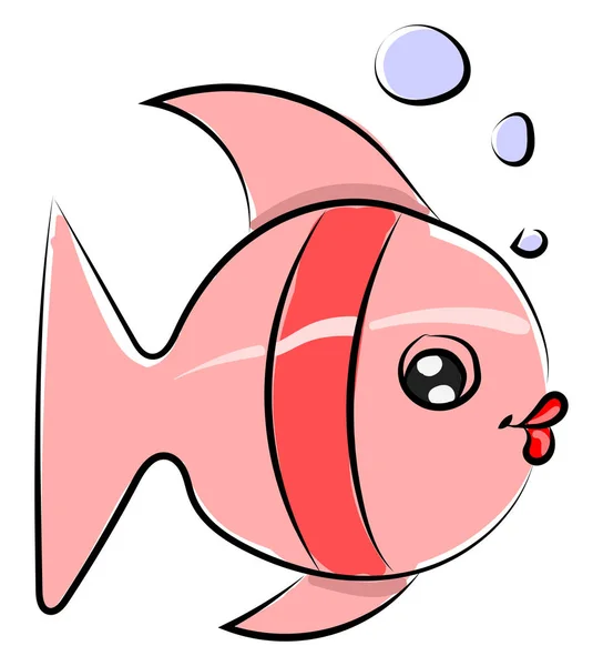 Pink Fish Illustration Vector White Background Stock Vector by ...